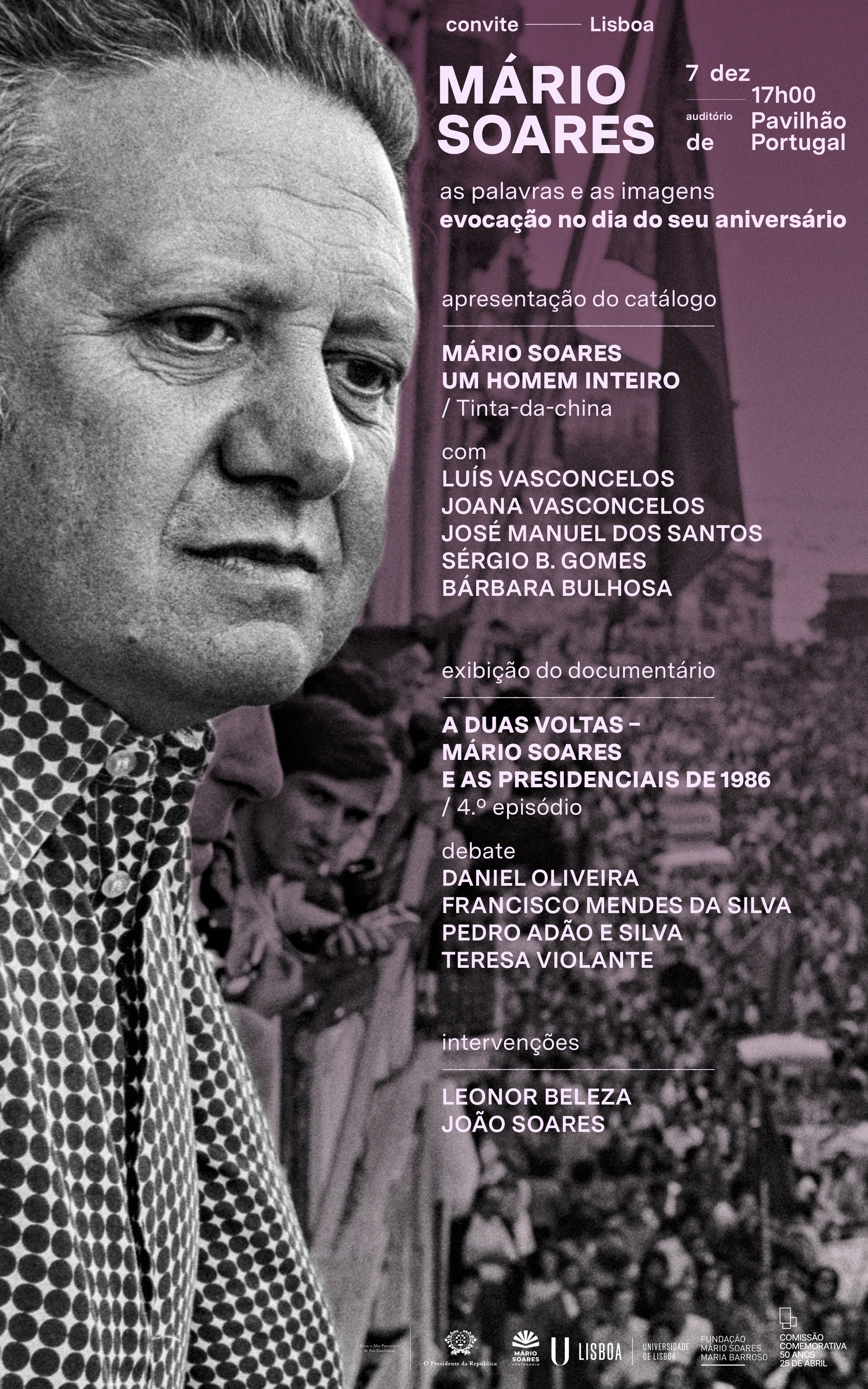 “Mário Soares – as palavras e as imagens” no Pavilhão de Portugal ...
